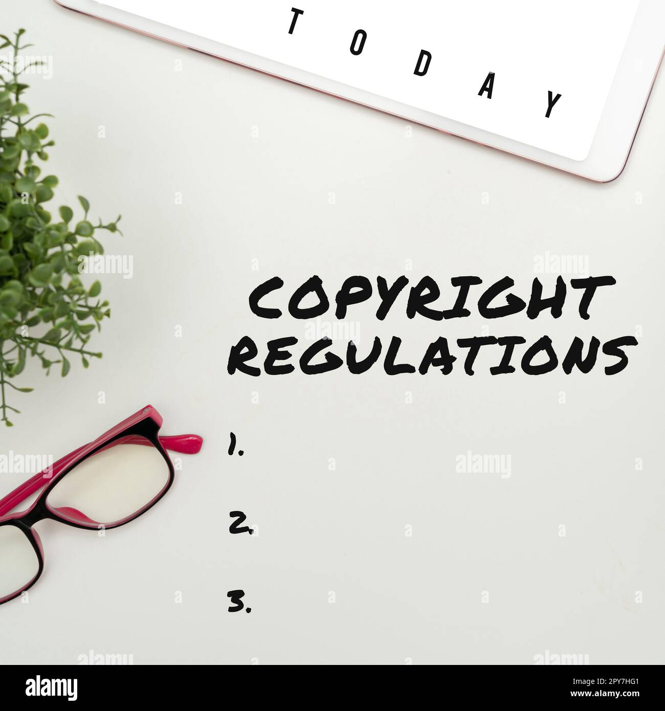 Writing displaying text Copyright Regulations. Internet Concept body of ...