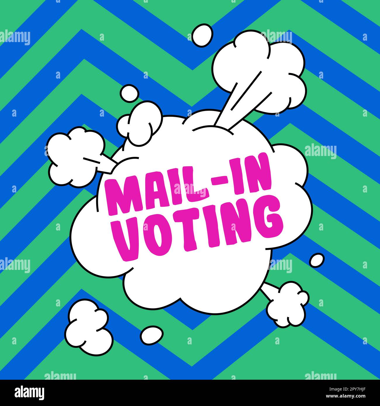 Text caption presenting Mail In Voting. Word Written on voting in an ...