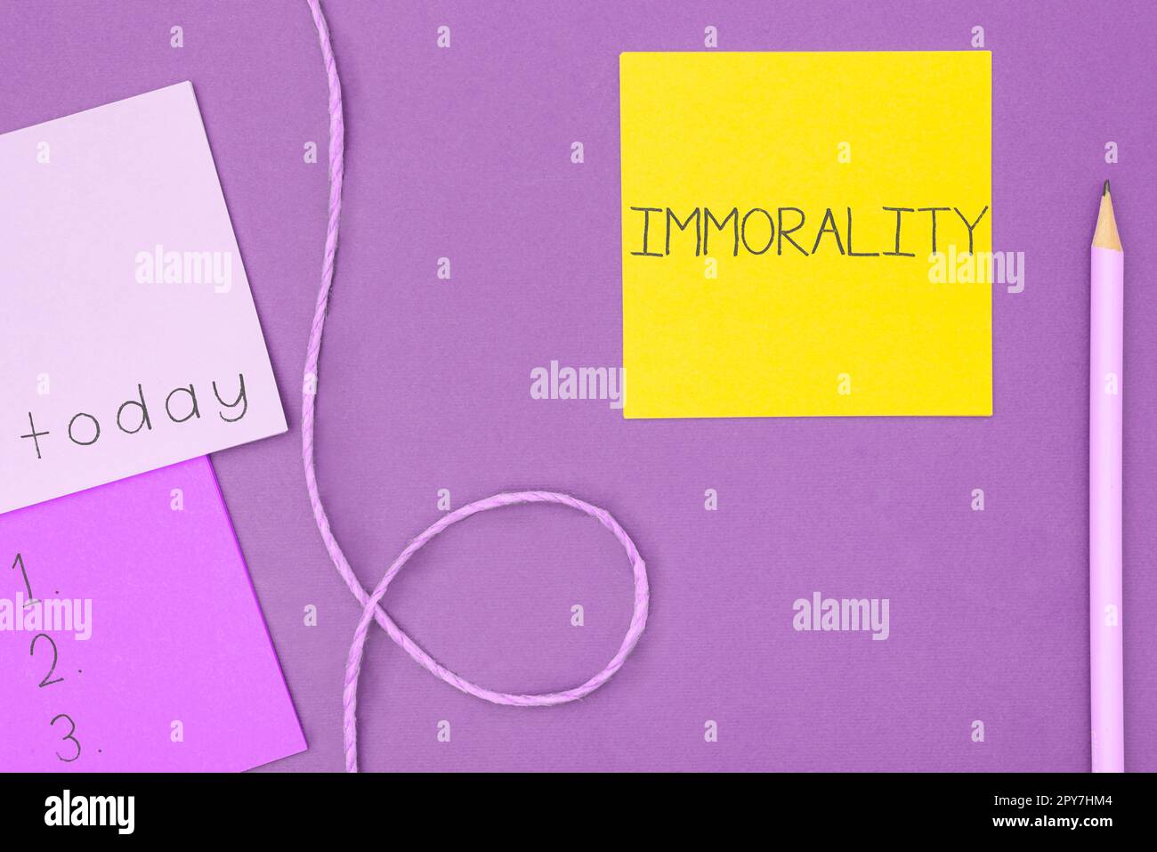 Writing displaying text Immorality. Word Written on the state or ...