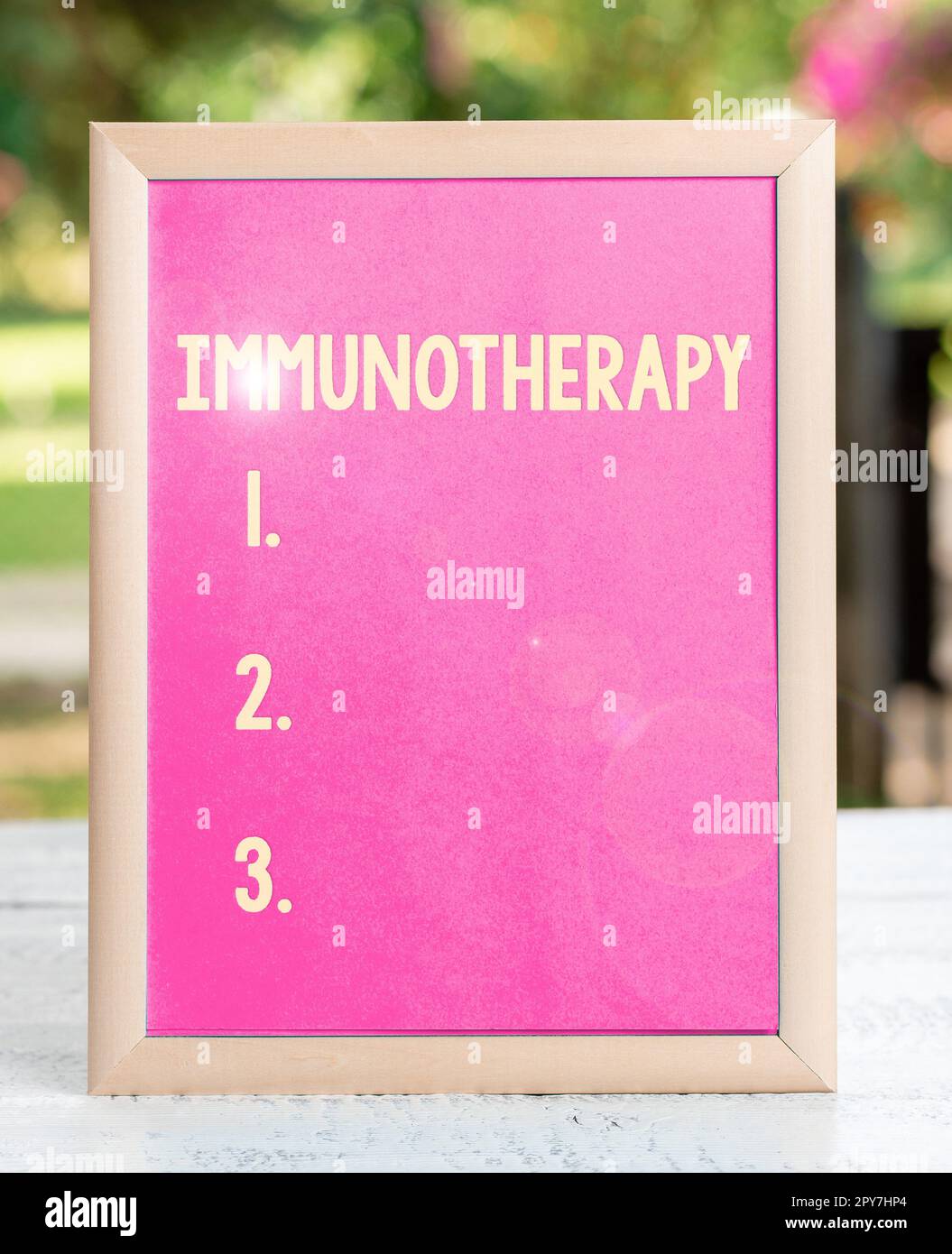Text showing inspiration Immunotherapy. Word for treatment or ...