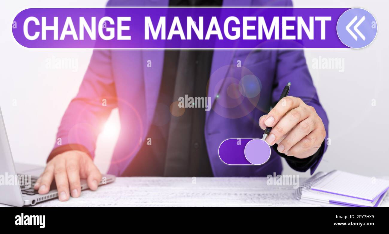 Handwriting text Change Management. Conceptual photo Replacement of ...