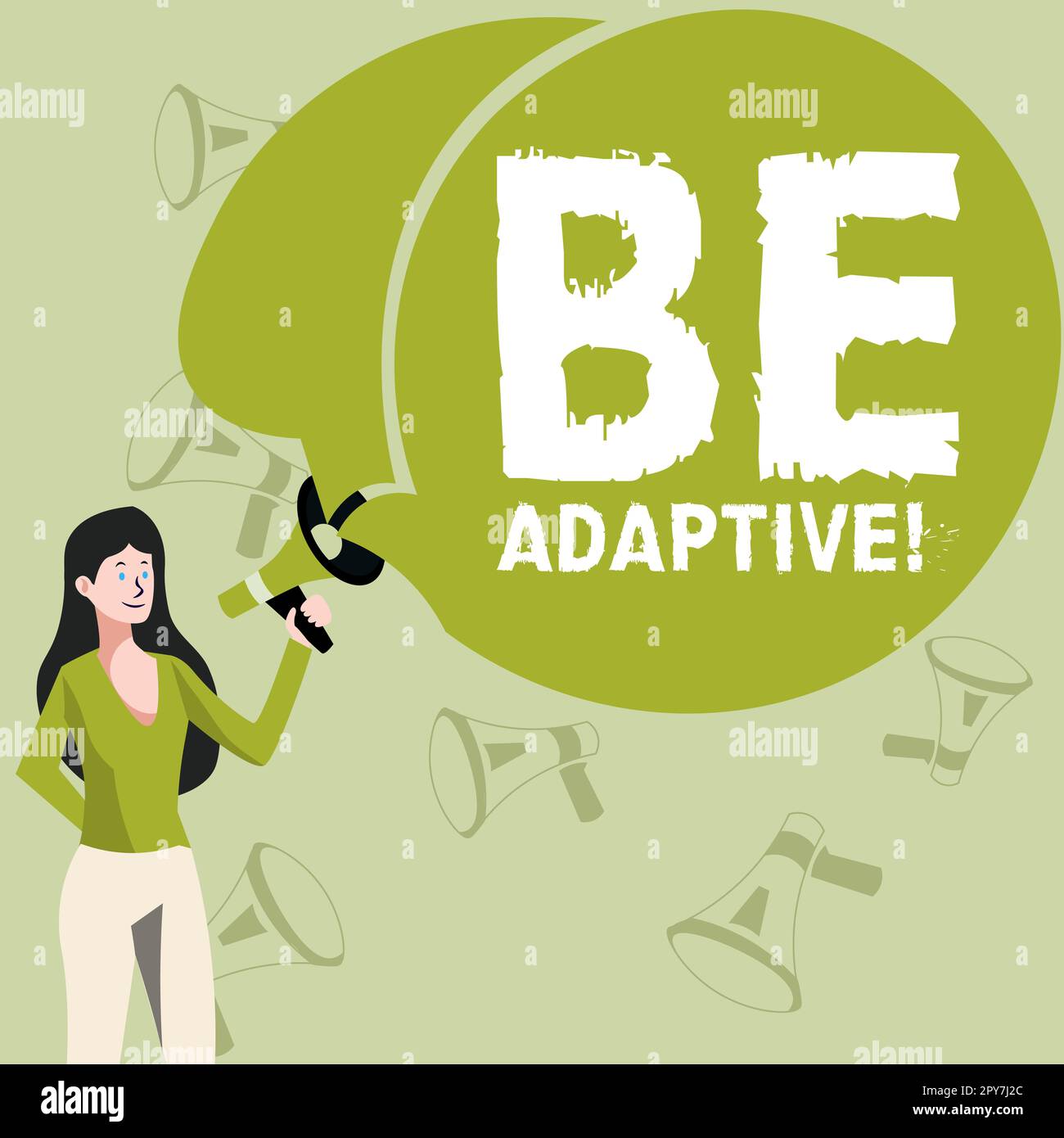 Handwriting text Be Adaptive. Business concept make the difference ...