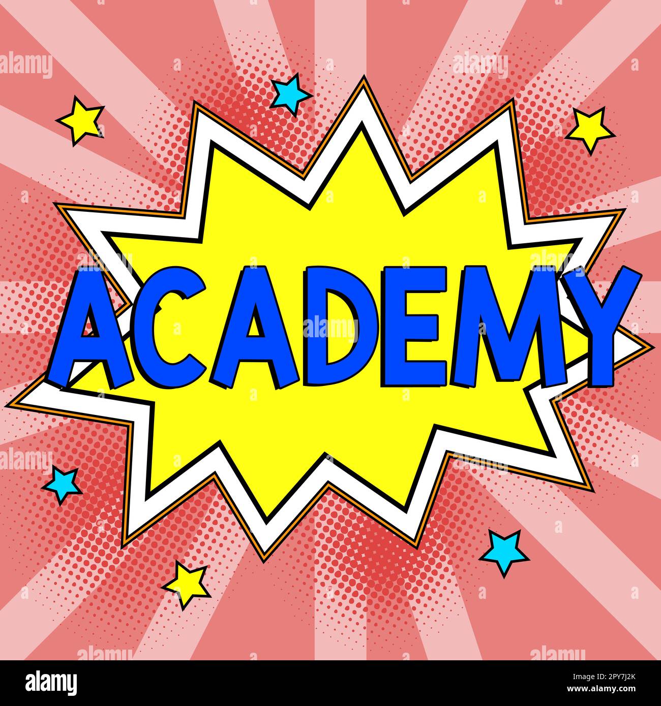 Text caption presenting Academy. Word for where students can go to ...