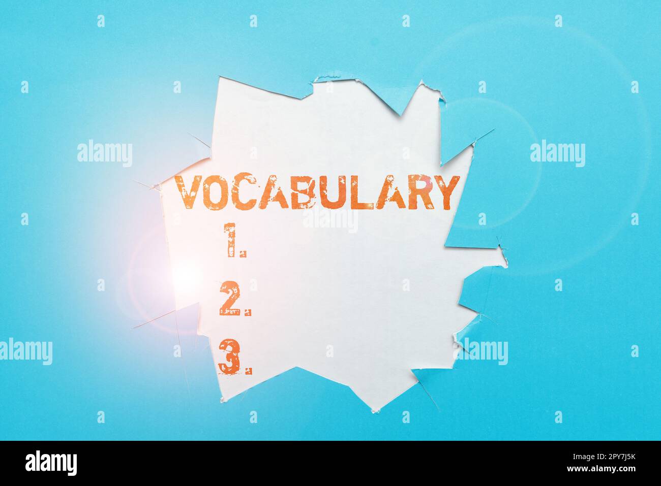 Handwriting text Vocabulary. Word for collection of words and phrases ...