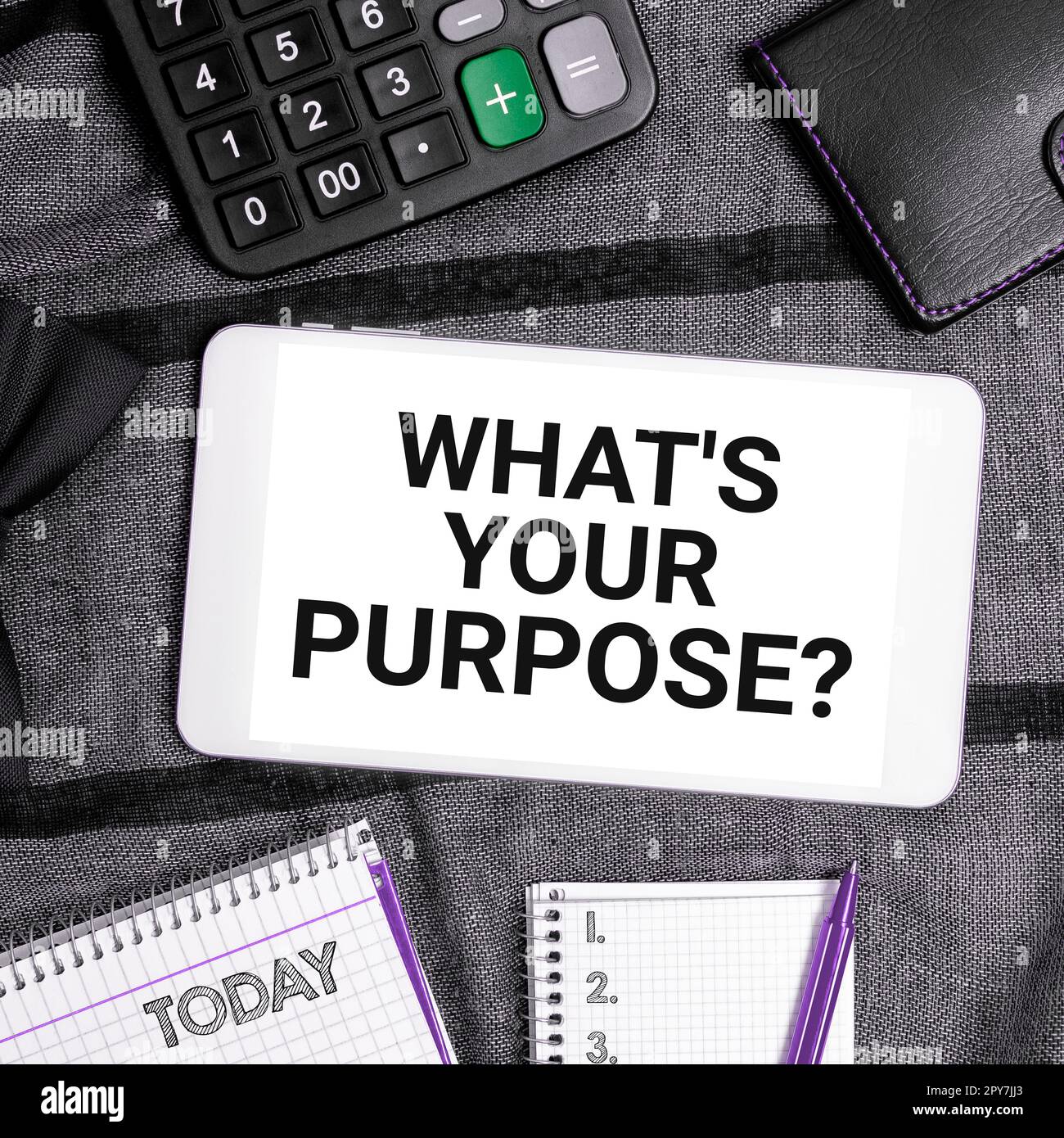 Hand writing sign What's Your Purpose. Business overview question to ...