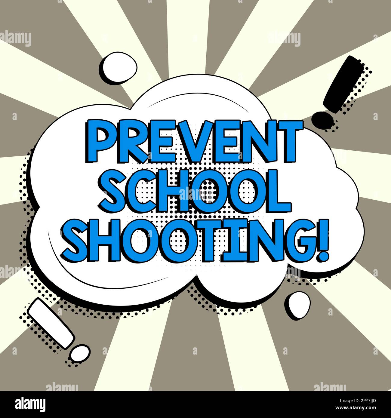 Conceptual caption Prevent School Shooting. Word for actions committed ...