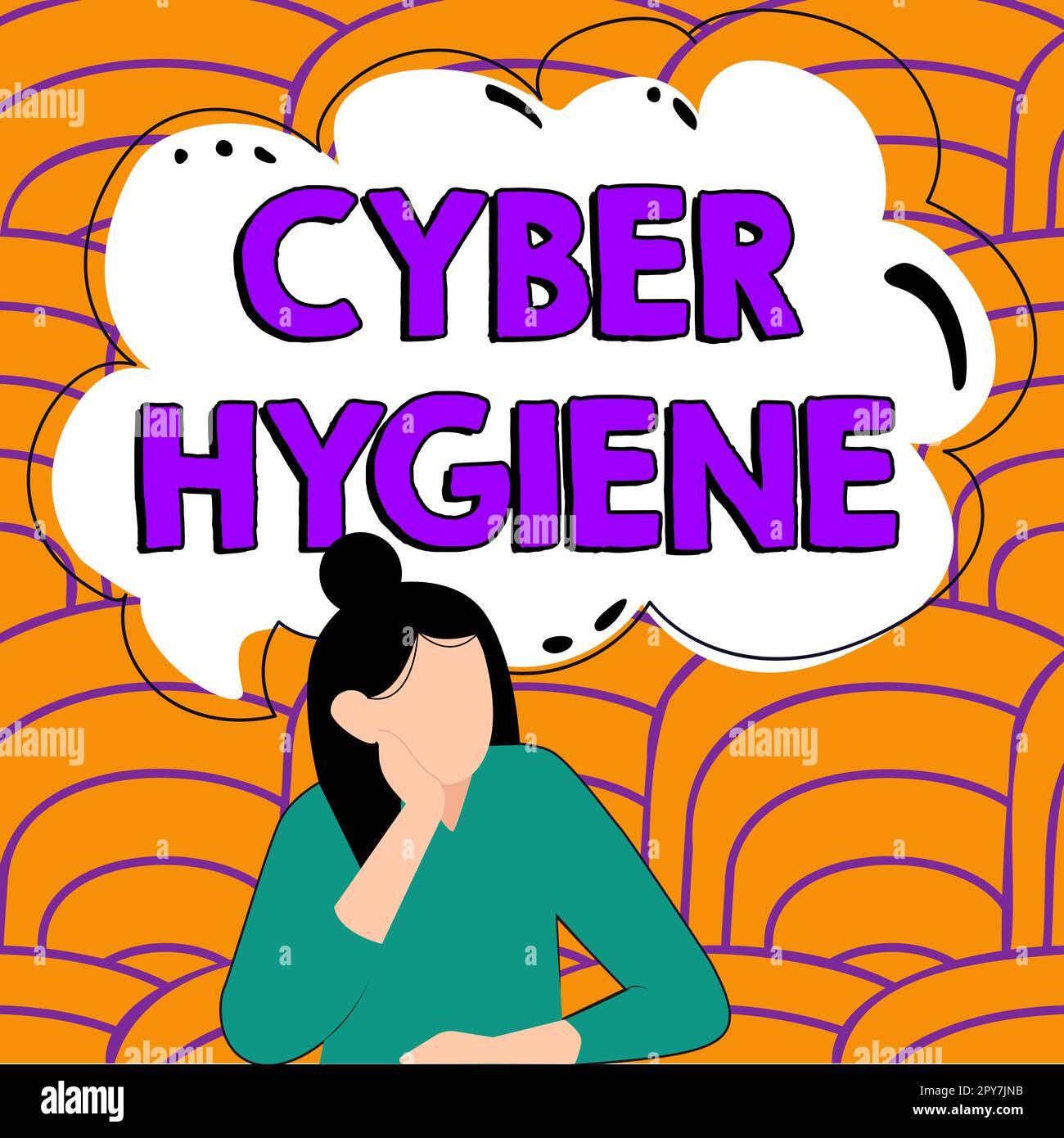 Text sign showing Cyber Hygiene. Business idea steps that computer ...