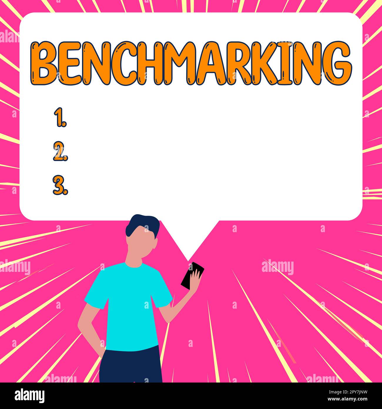 Hand writing sign Benchmarking. Word for Evaluate something by ...