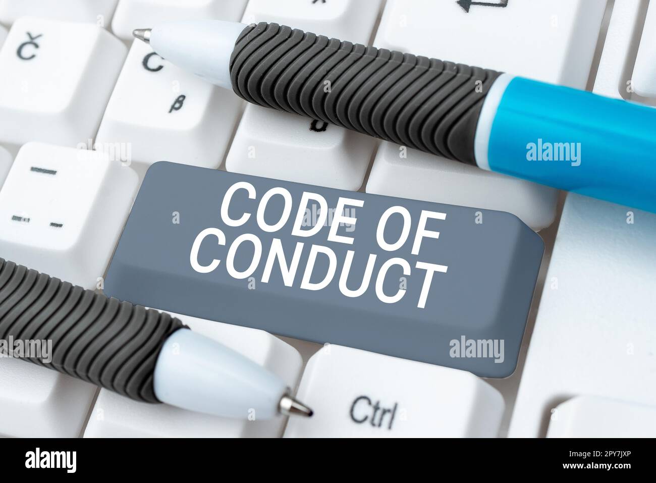 Writing displaying text Code Of Conduct. Conceptual photo Ethics rules ...