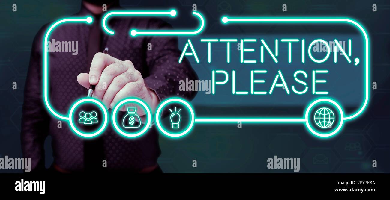 Text caption presenting Attention, Please. Business overview way to ... Text caption presenting Attention, Please. Business overview way to ...