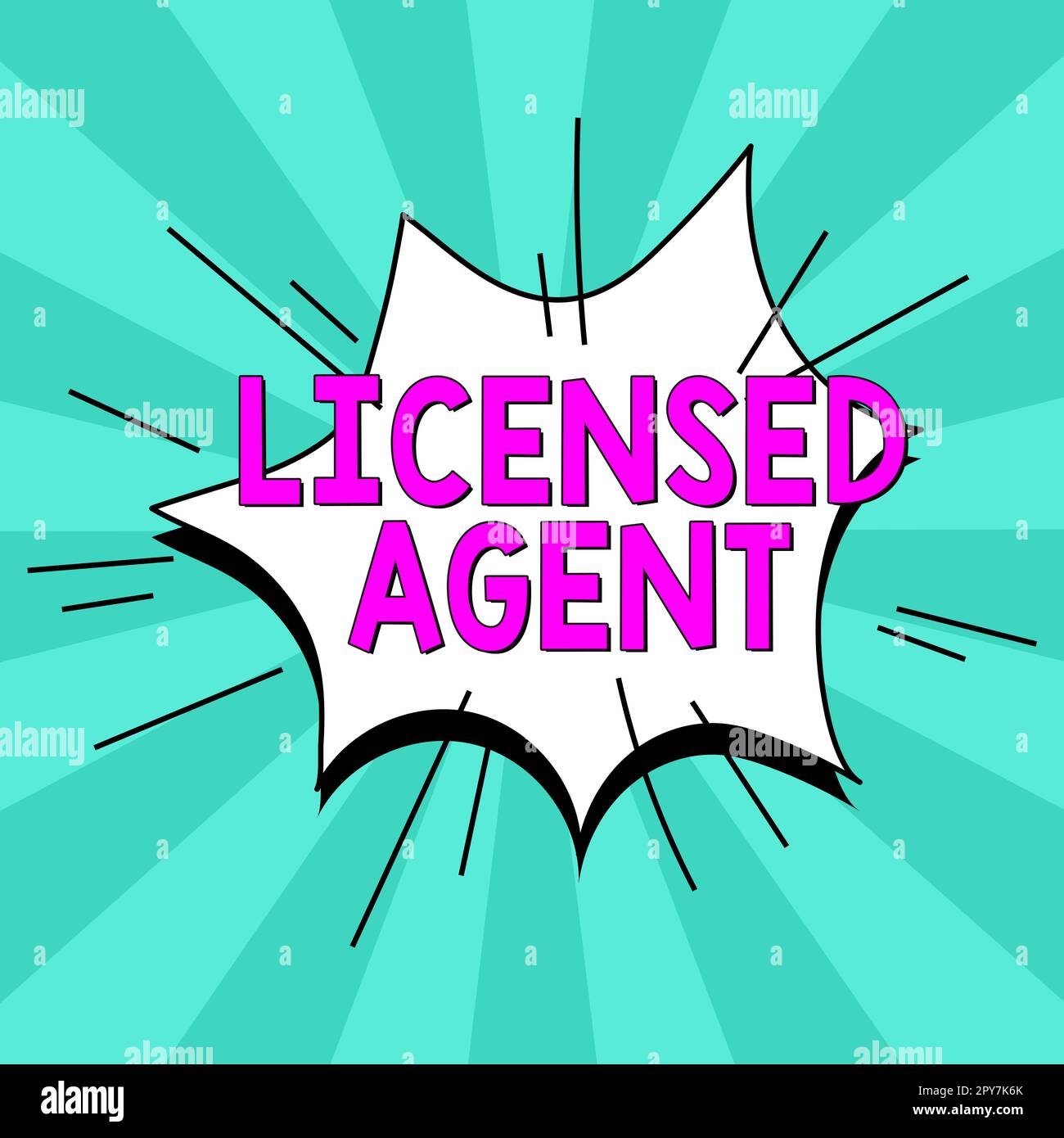 Text sign showing Licensed Agent. Business overview Authorized and ...