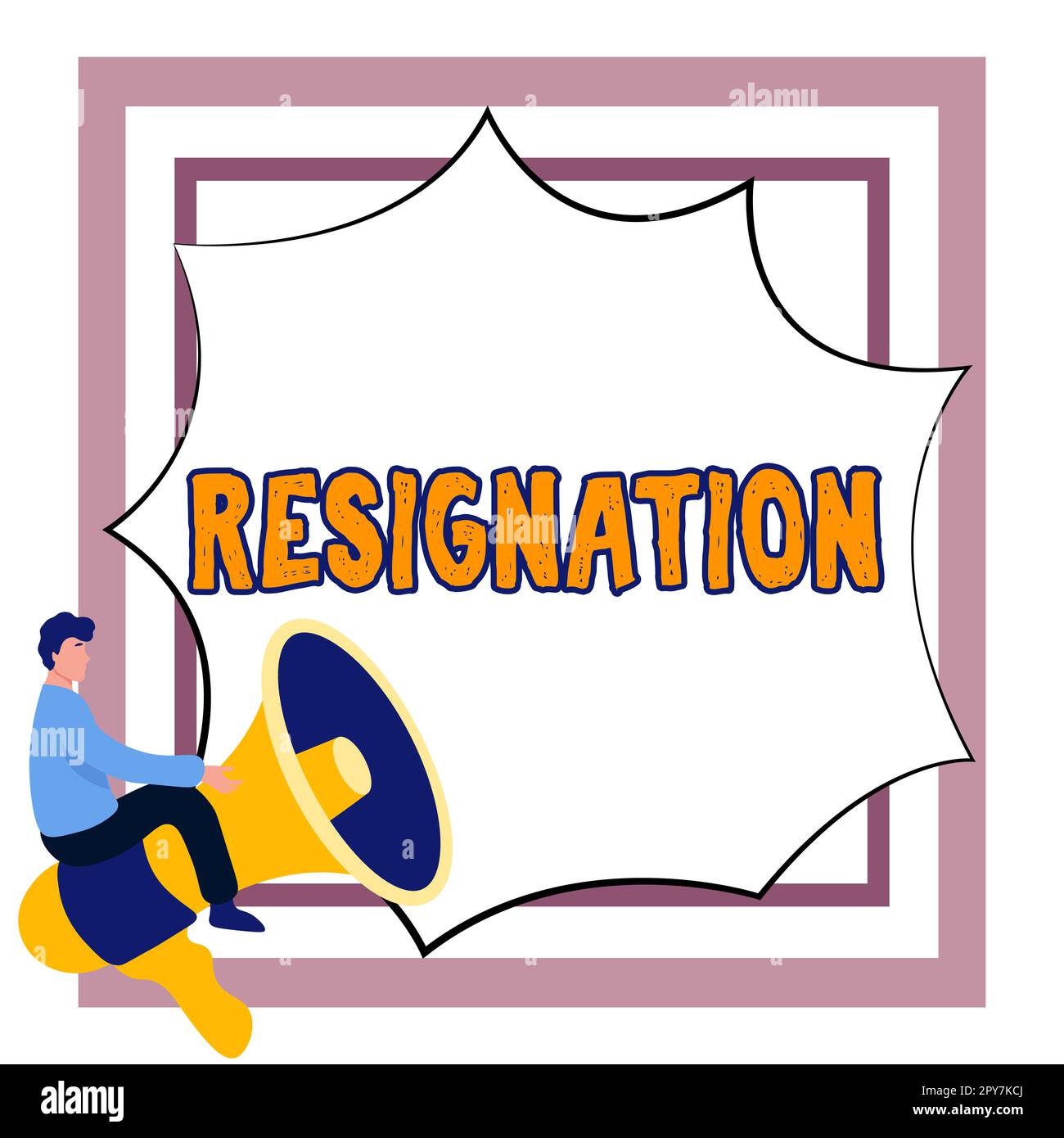 Text showing inspiration Resignation. Business showcase act of giving ...