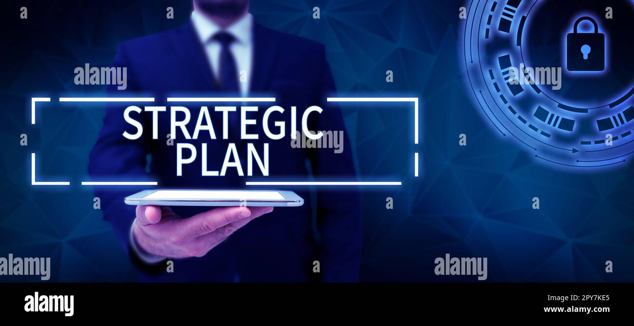 Inspiration showing sign Strategic Plan. Internet Concept A process of ...