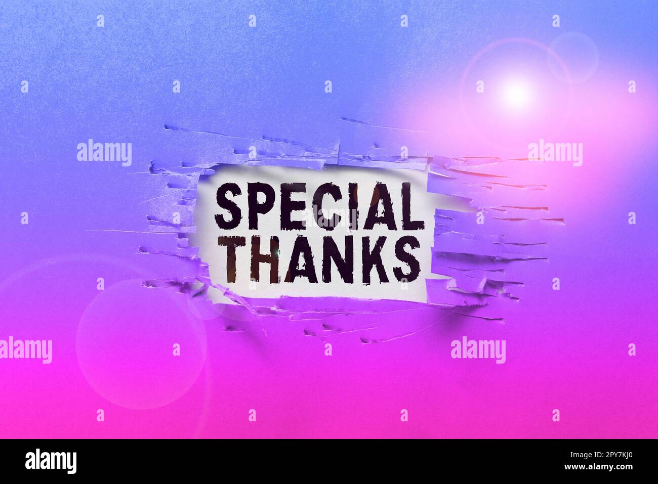 Text sign showing Special Thanks. Conceptual photo expression of ...
