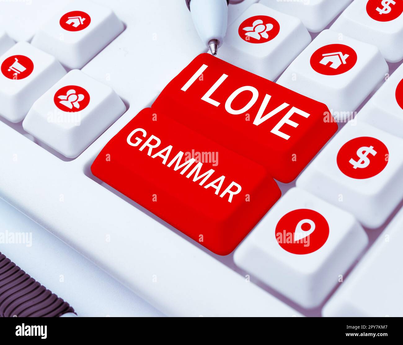Sign displaying I Love Grammar. Word for act of admiring system and structure of language Stock ...