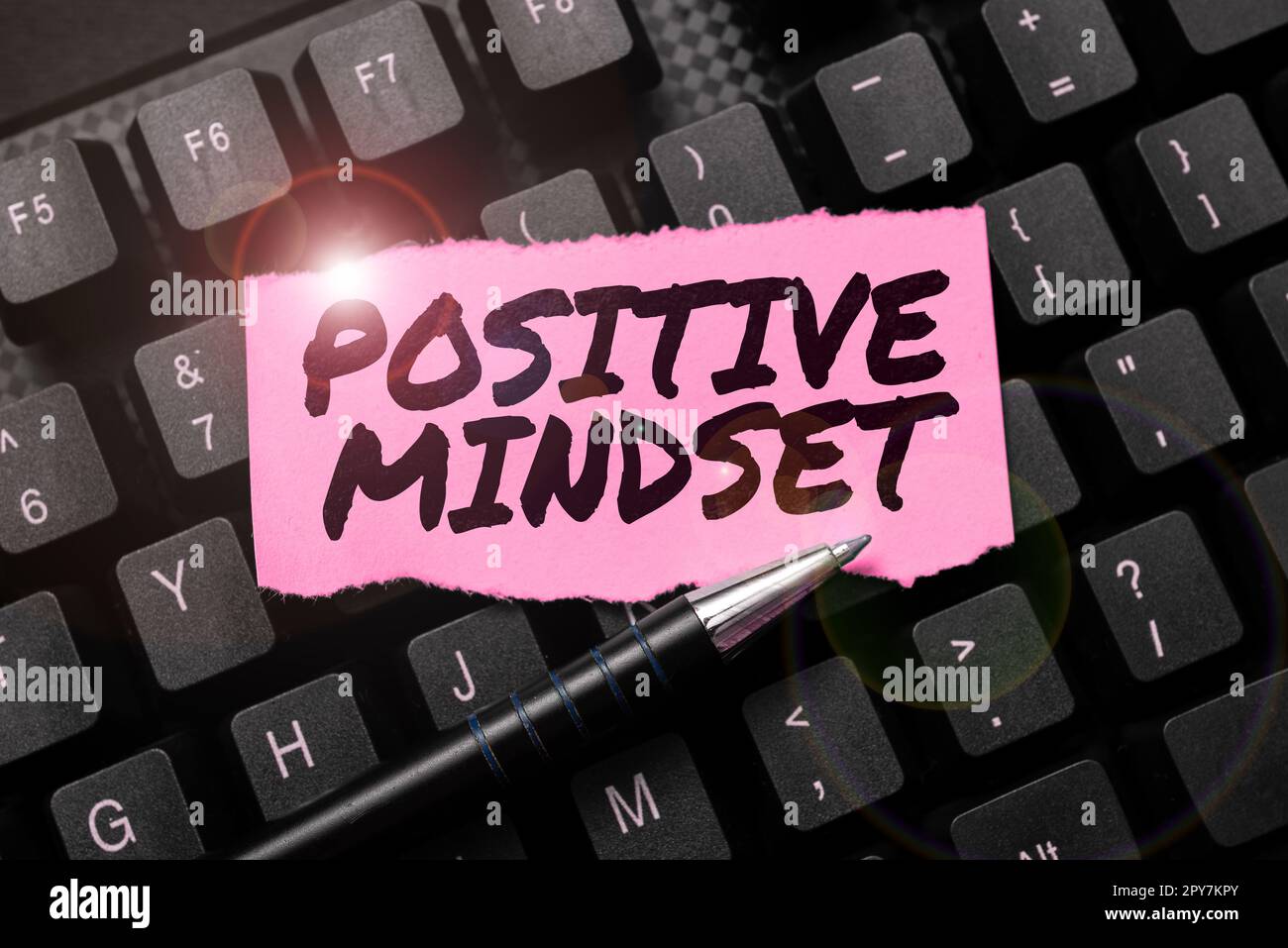 Hand writing sign Positive Mindset. Business idea mental and emotional ...