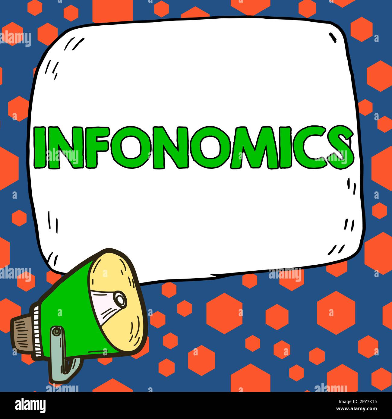 Text showing inspiration Infonomics. Word Written on visual image used ...
