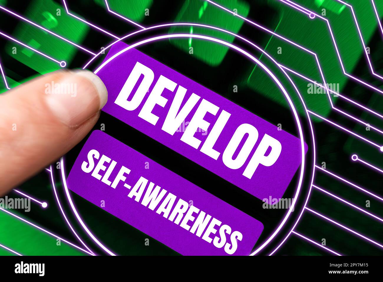 Inspiration showing sign Develop Self Awareness. Business overview ...
