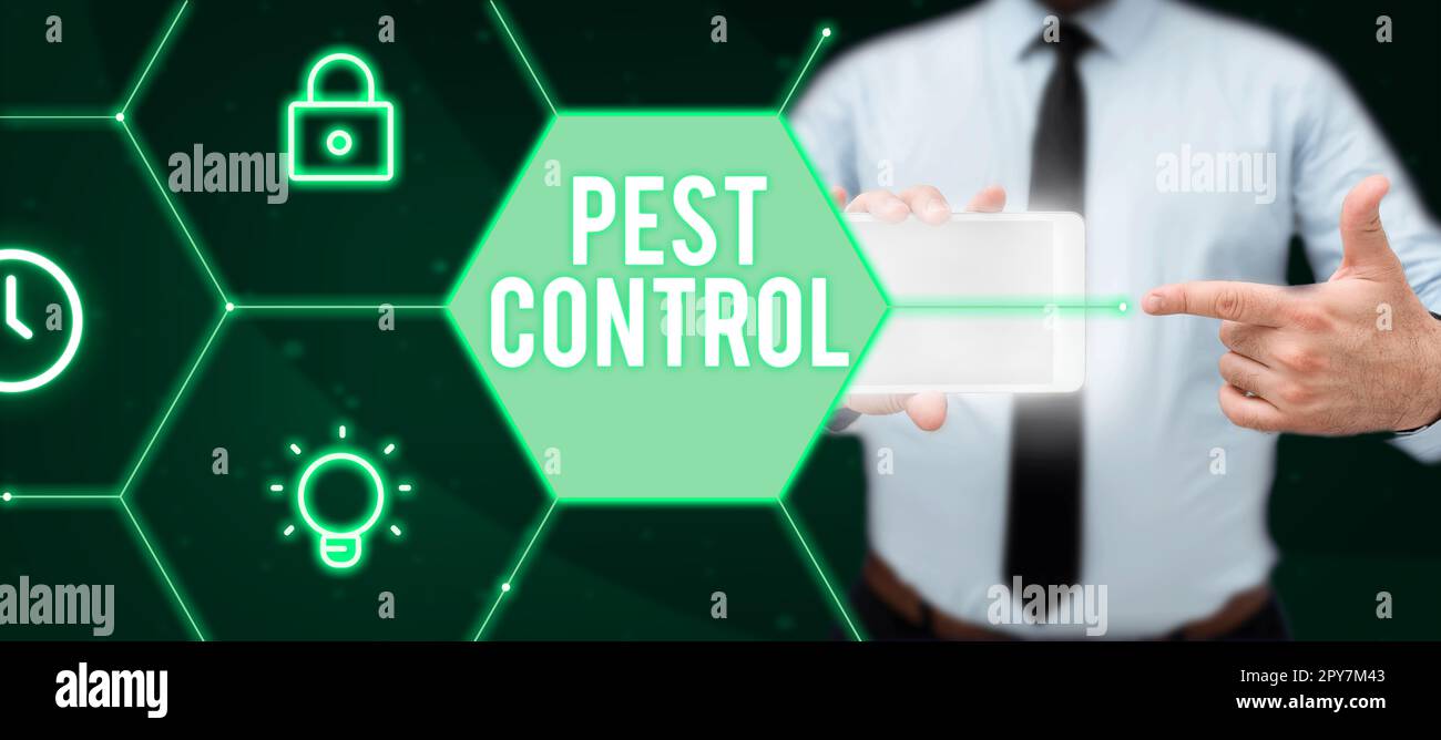 Inspiration showing sign Pest Control. Internet Concept Killing ...
