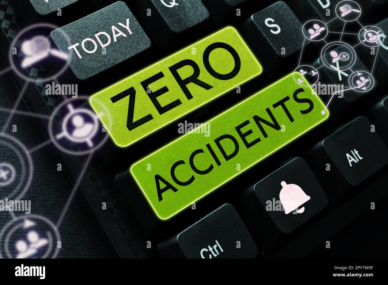 Hand writing sign Zero Accidents. Business idea important strategy for ...