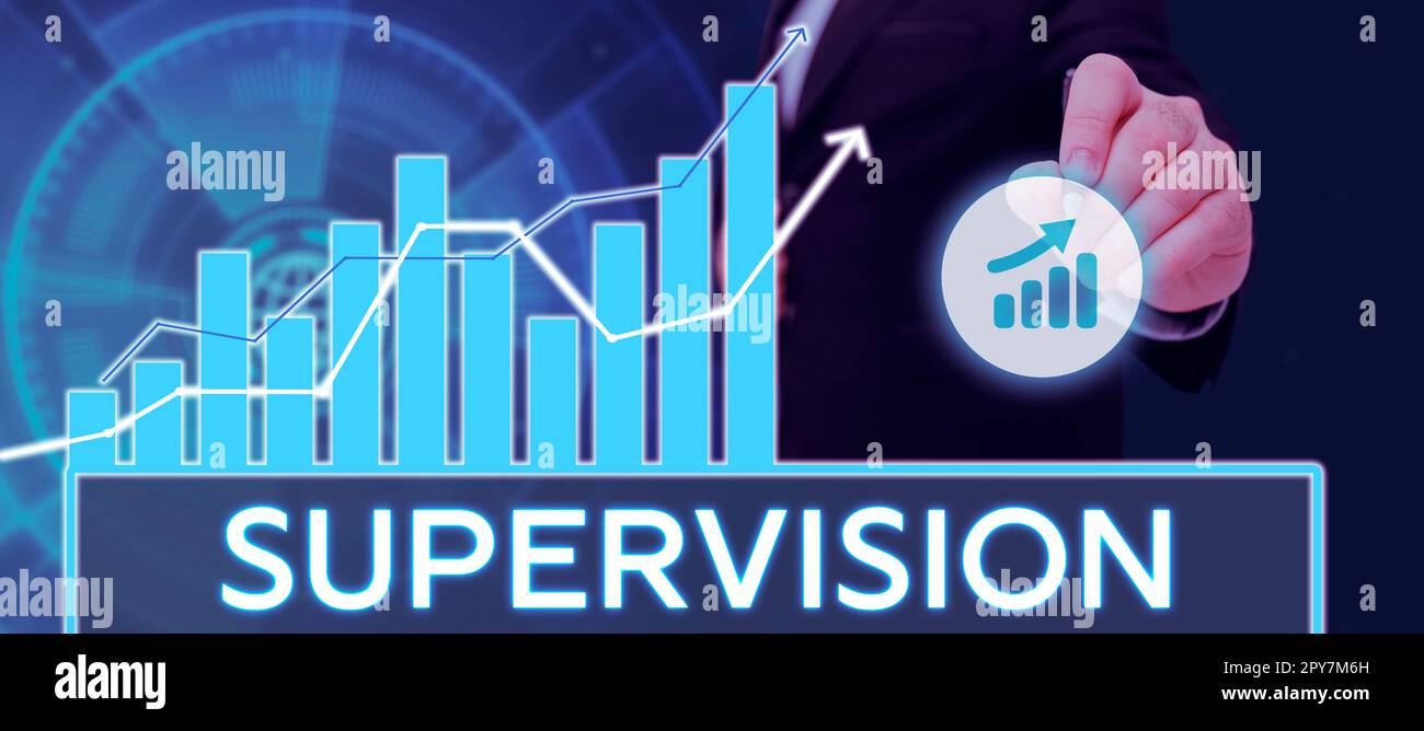 Inspiration showing sign Supervision. Word Written on monitoring and ...