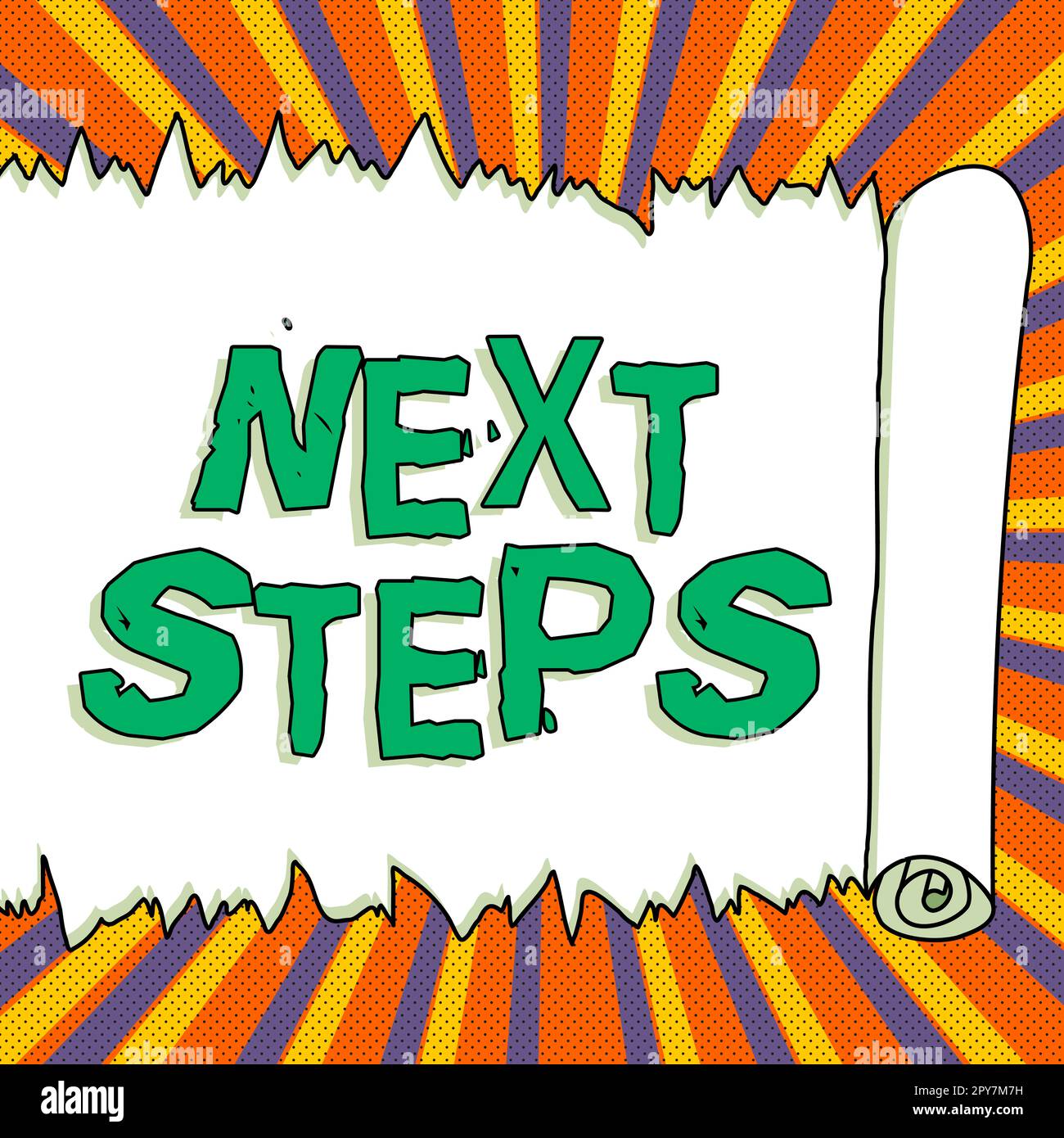 Conceptual caption Next Steps. Business showcase numper of process ...