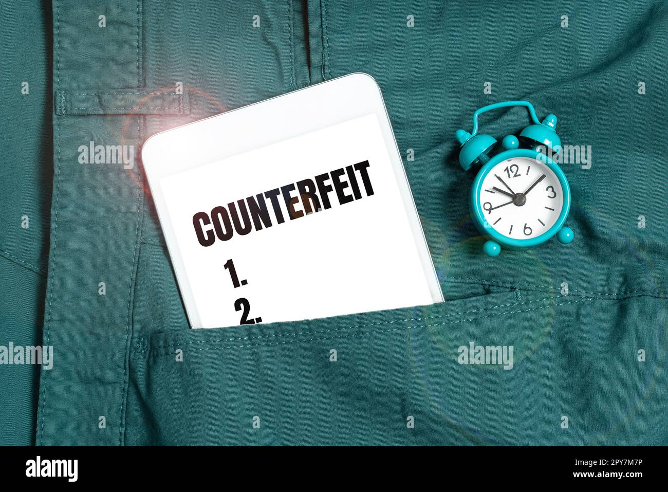 Hand writing sign Counterfeit. Word Written on made in imitation of ...