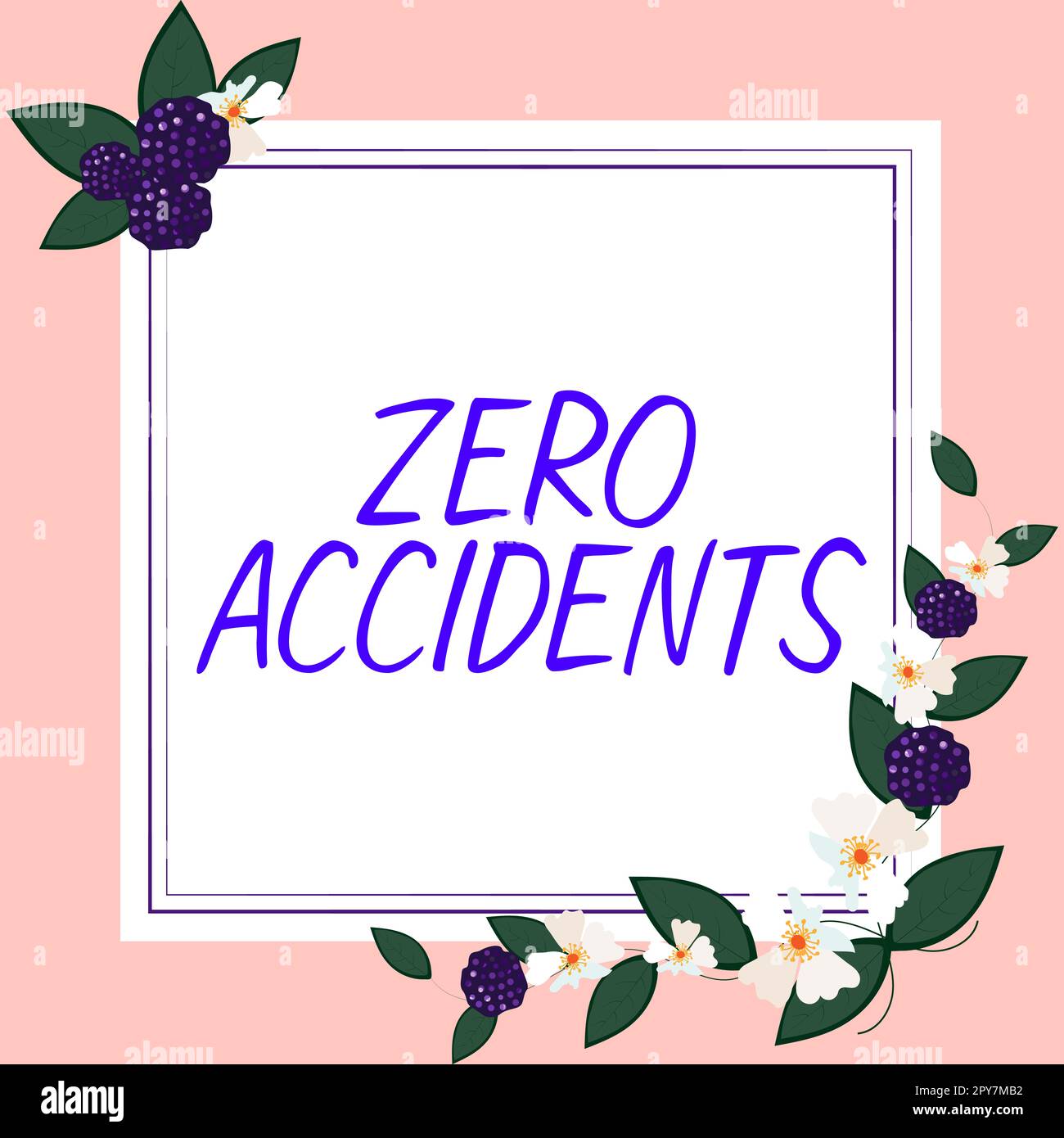 Conceptual caption Zero Accidents. Word for important strategy for ...