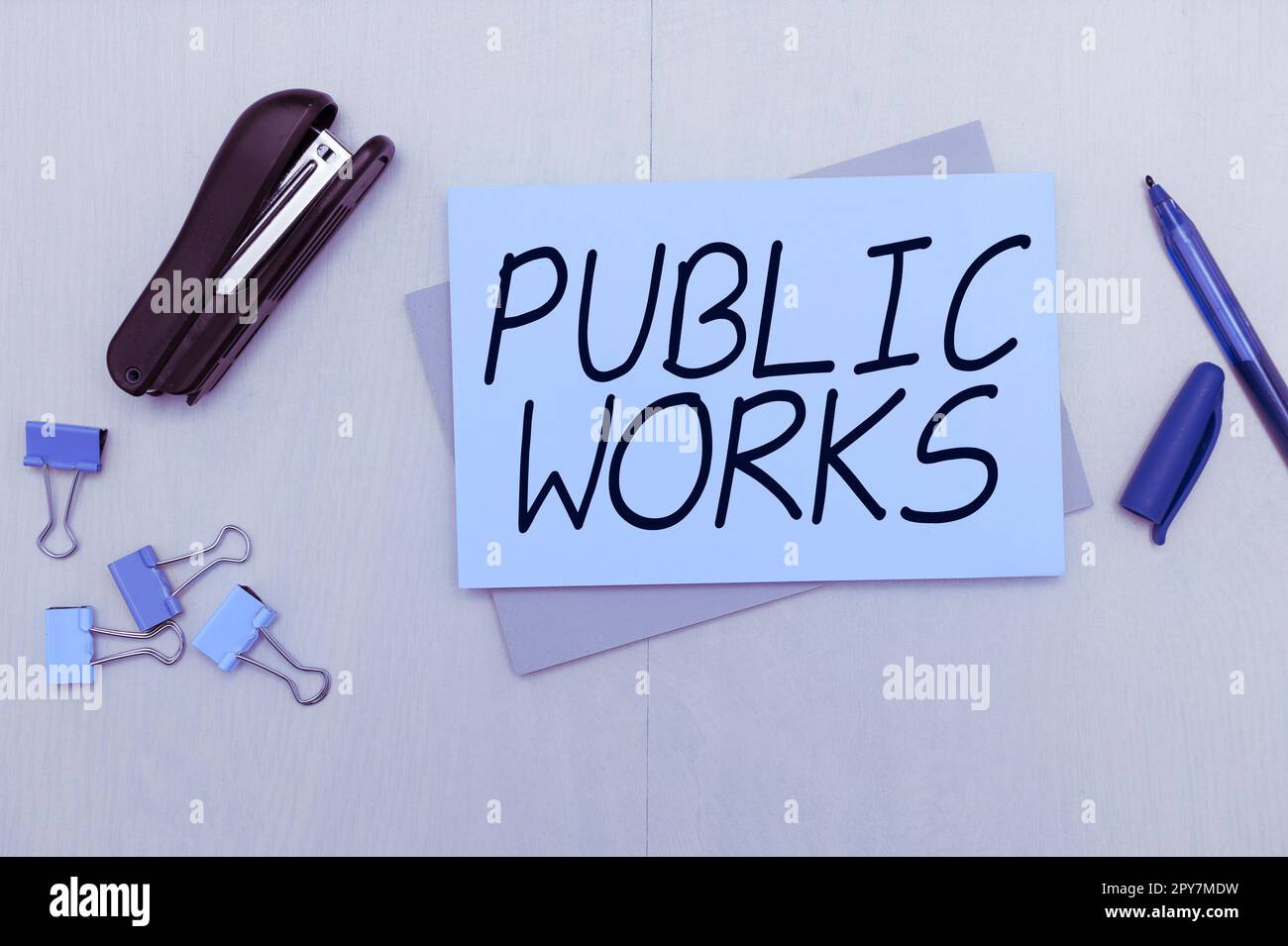 Inspiration showing sign Public Works. Business idea Describes the ...
