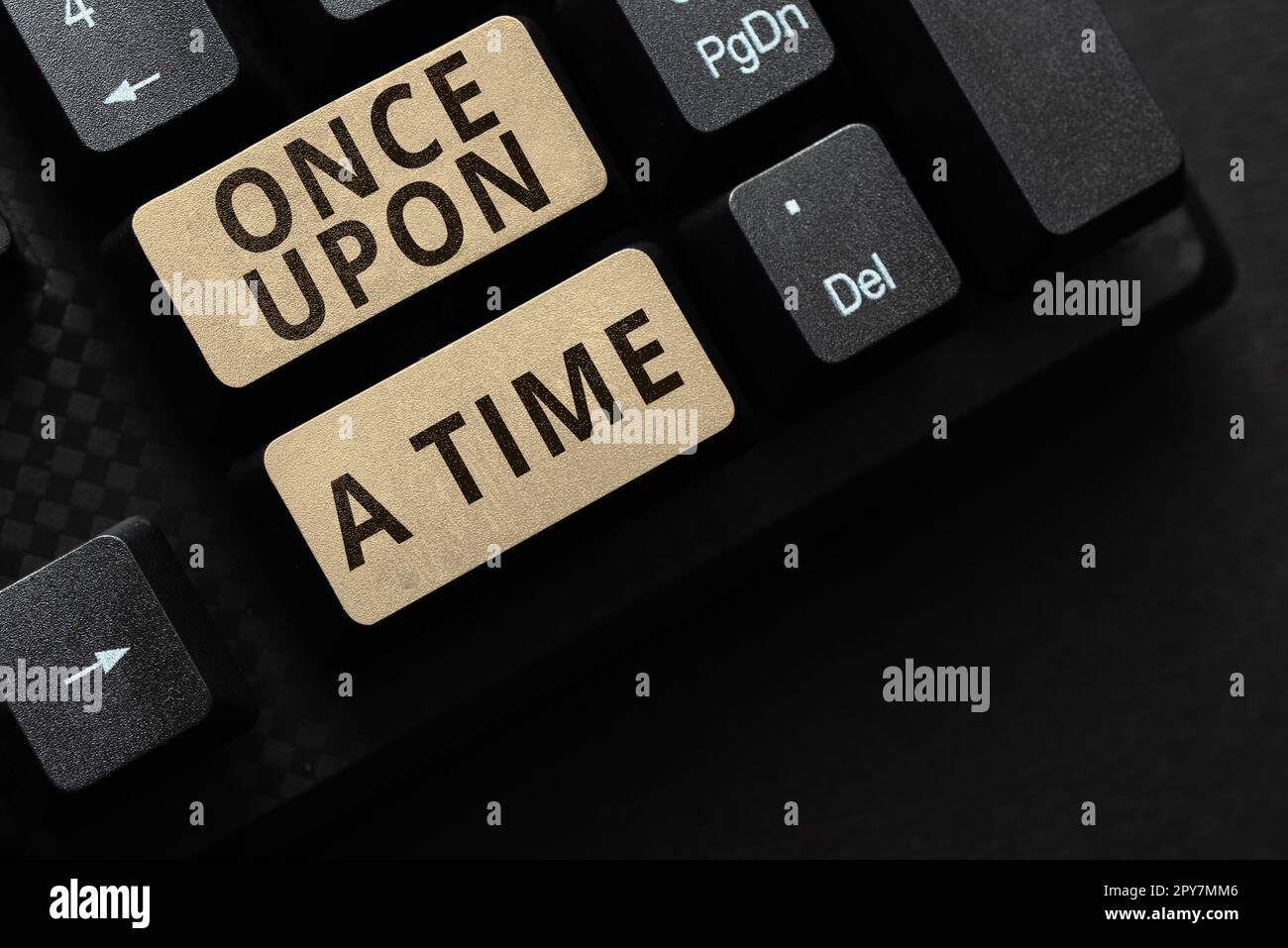 Handwriting text Once Upon A Time. Concept meaning telling story ...