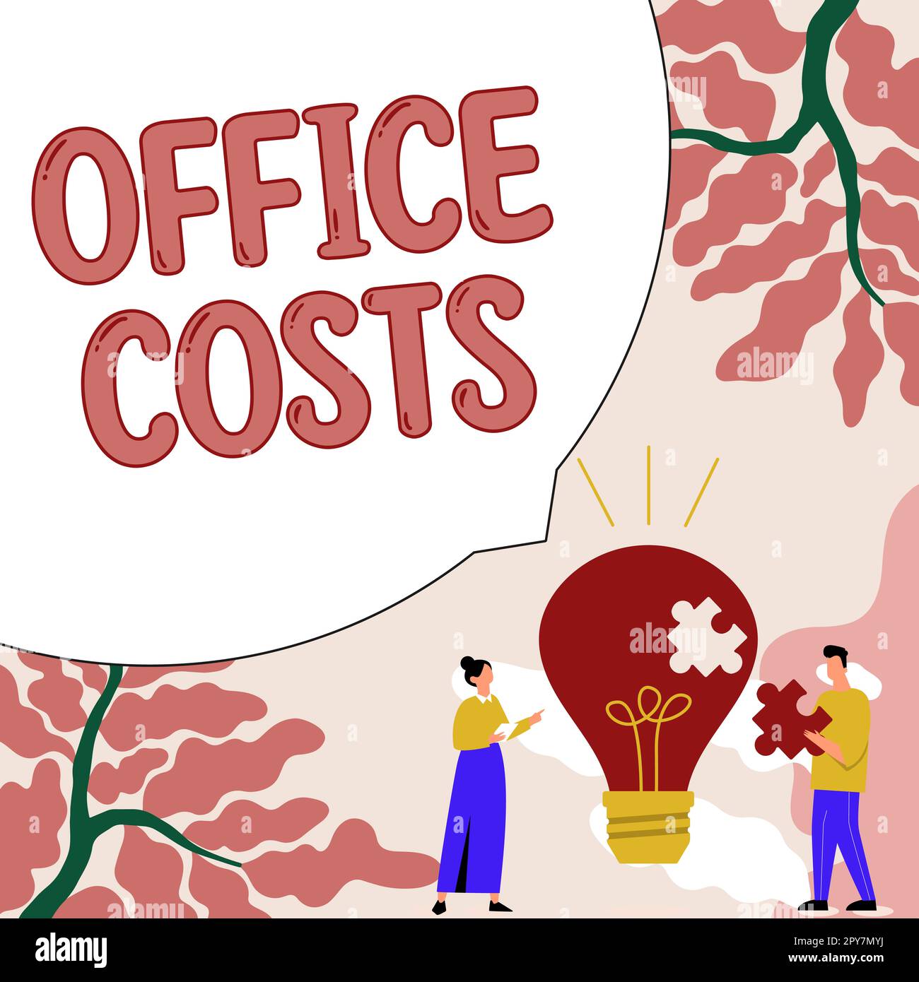 Text caption presenting Office Costs. Conceptual photo amount of money ...