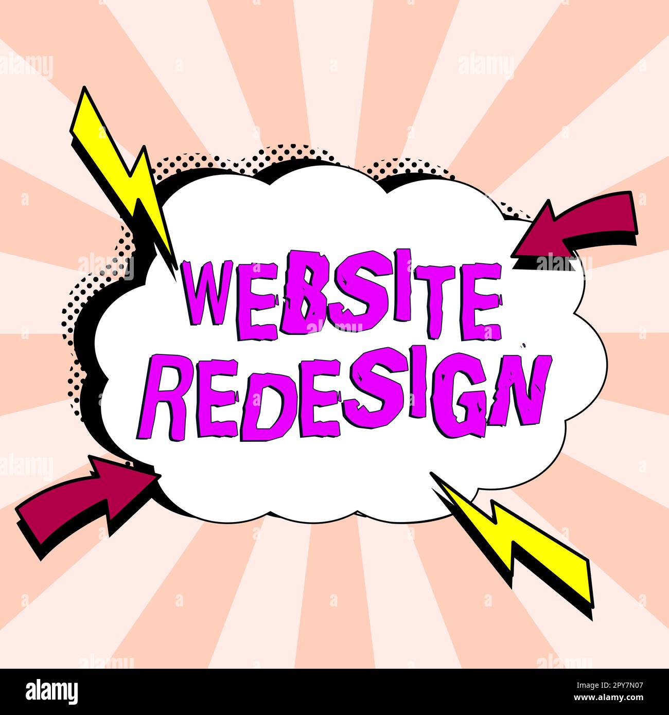 Text caption presenting Website Redesign. Word Written on modernize improver or evamp your ...