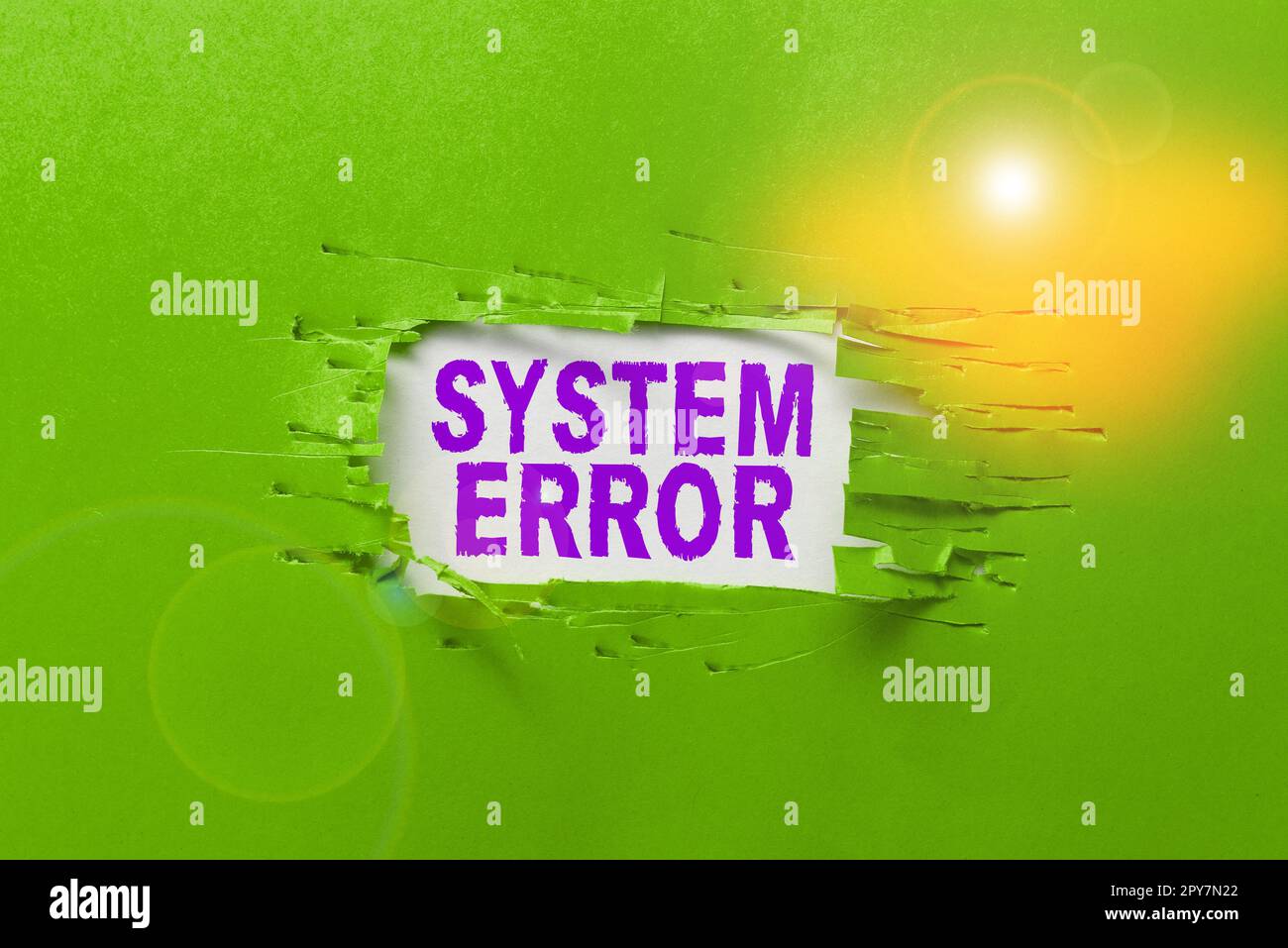 Inspiration showing sign System Error. Concept meaning Technological failure Software collapse ...