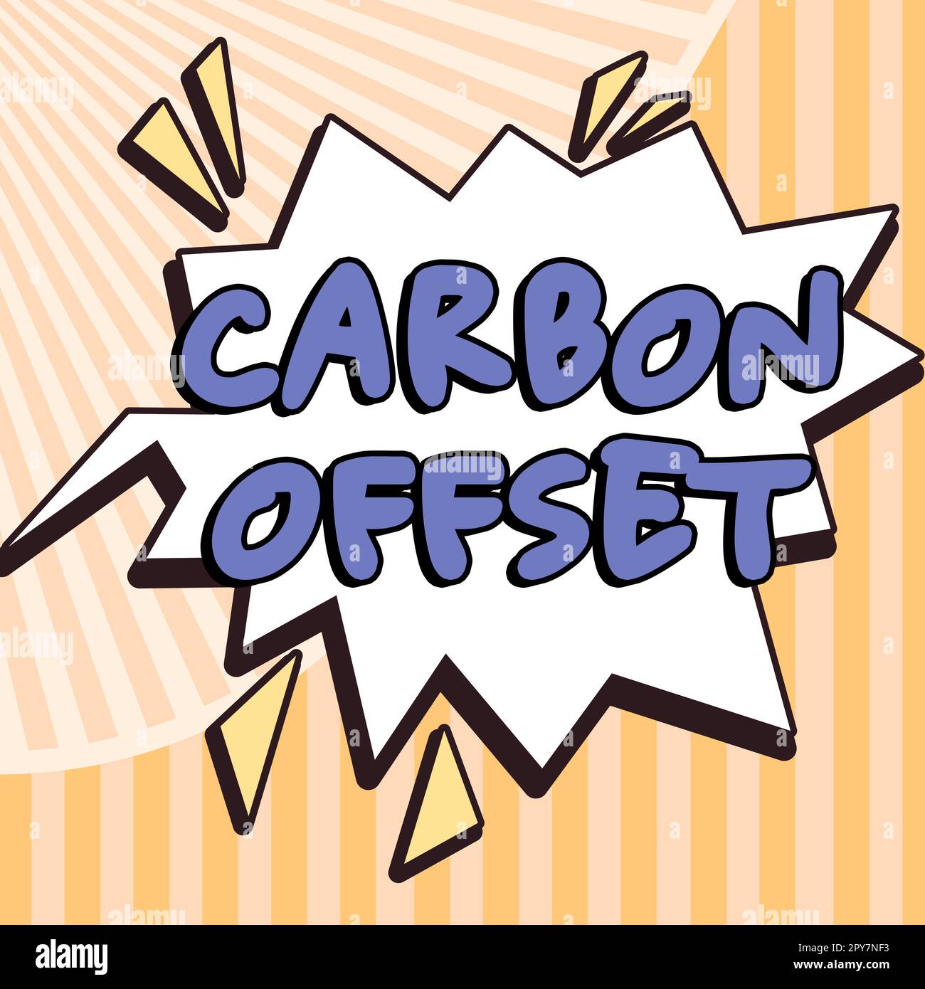 Sign displaying Carbon Offset. Concept meaning Reduction in emissions ...