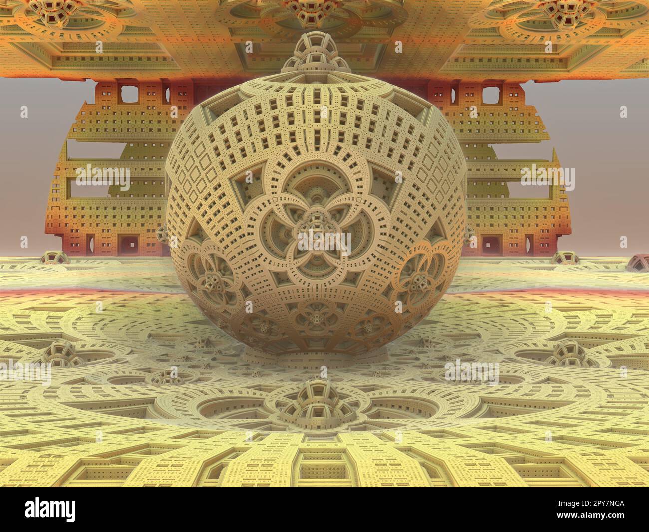 the surface of an alien planet under an alien sun 3d rendering Stock ...