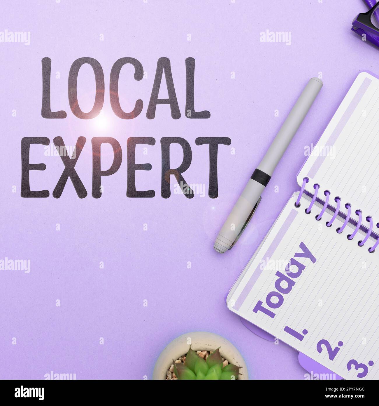 Text caption presenting Local Expert. Word Written on offers expertise ...