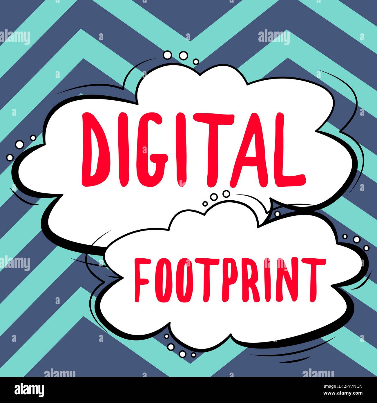Handwriting text Digital Footprint. Business approach uses digital ...