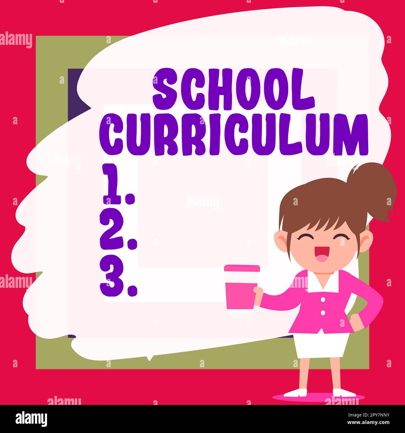 Hand writing sign School Curriculum. Word for designed to provide ...