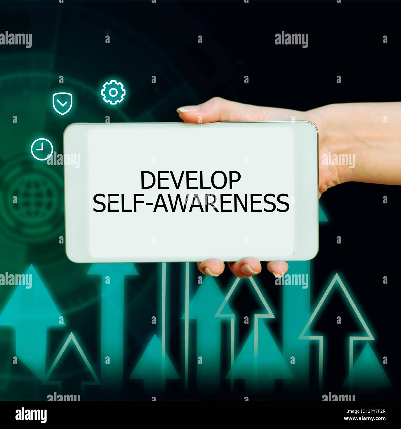 Handwriting text Develop Self Awareness. Business idea Improve sharp ...