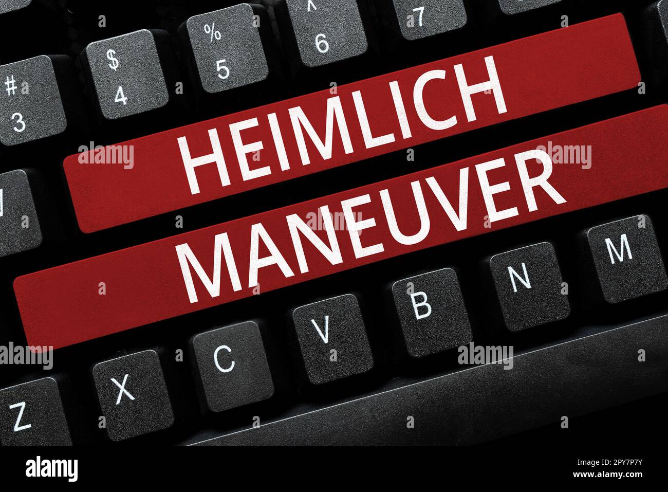 Inspiration showing sign Heimlich Maneuver. Word Written on application ...