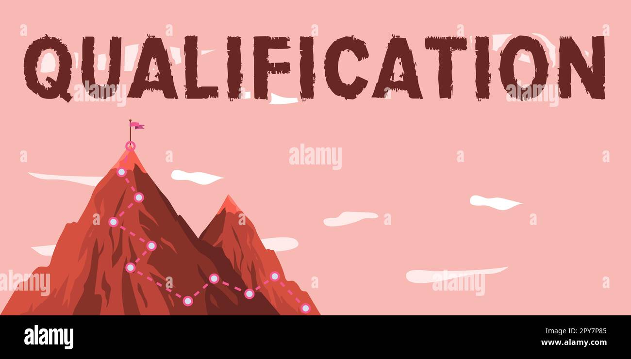 Inspiration showing sign Qualification. Business showcase Officially ...