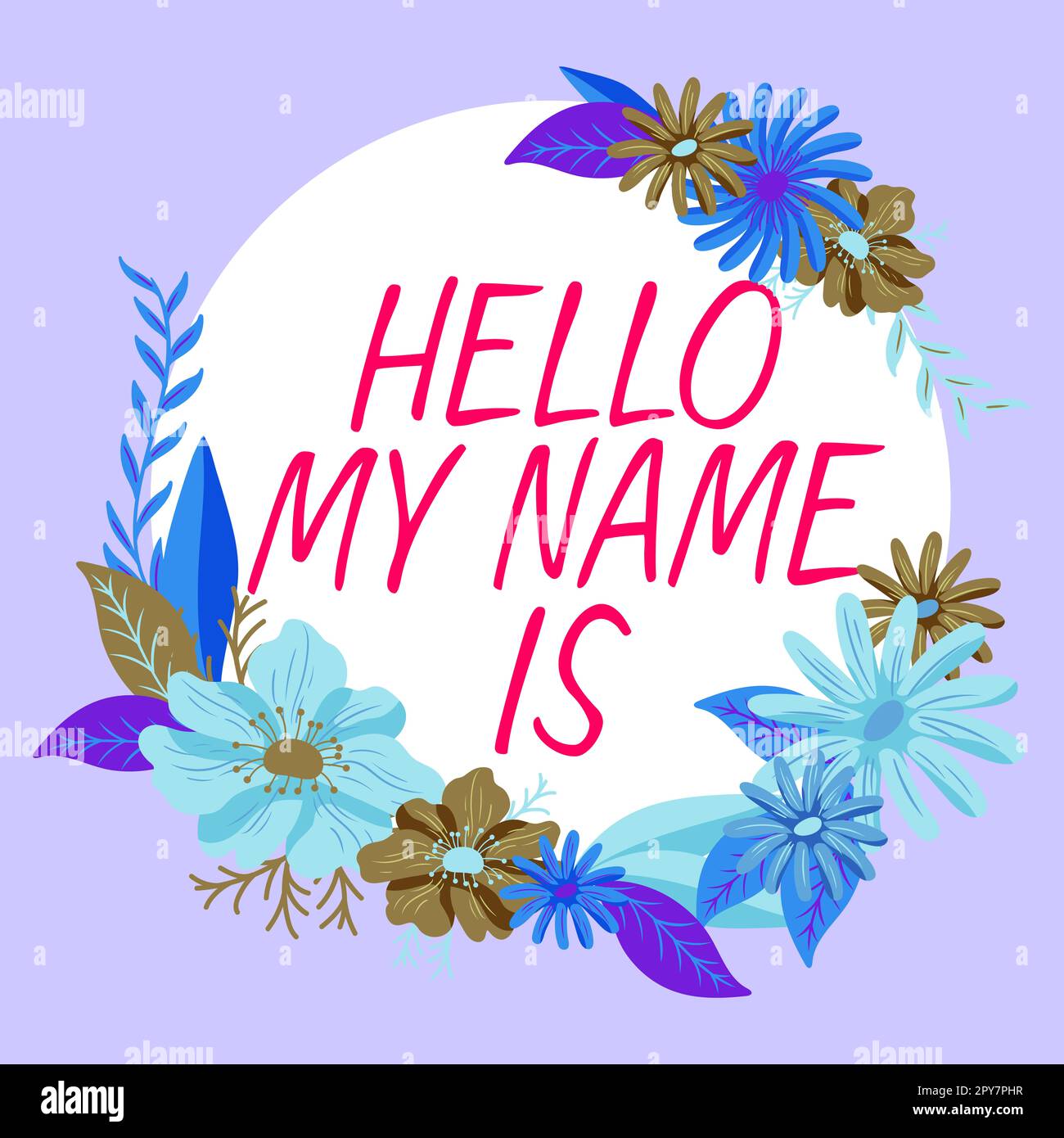 Sign displaying Hello My Name Is. Conceptual photo introducing yourself ...