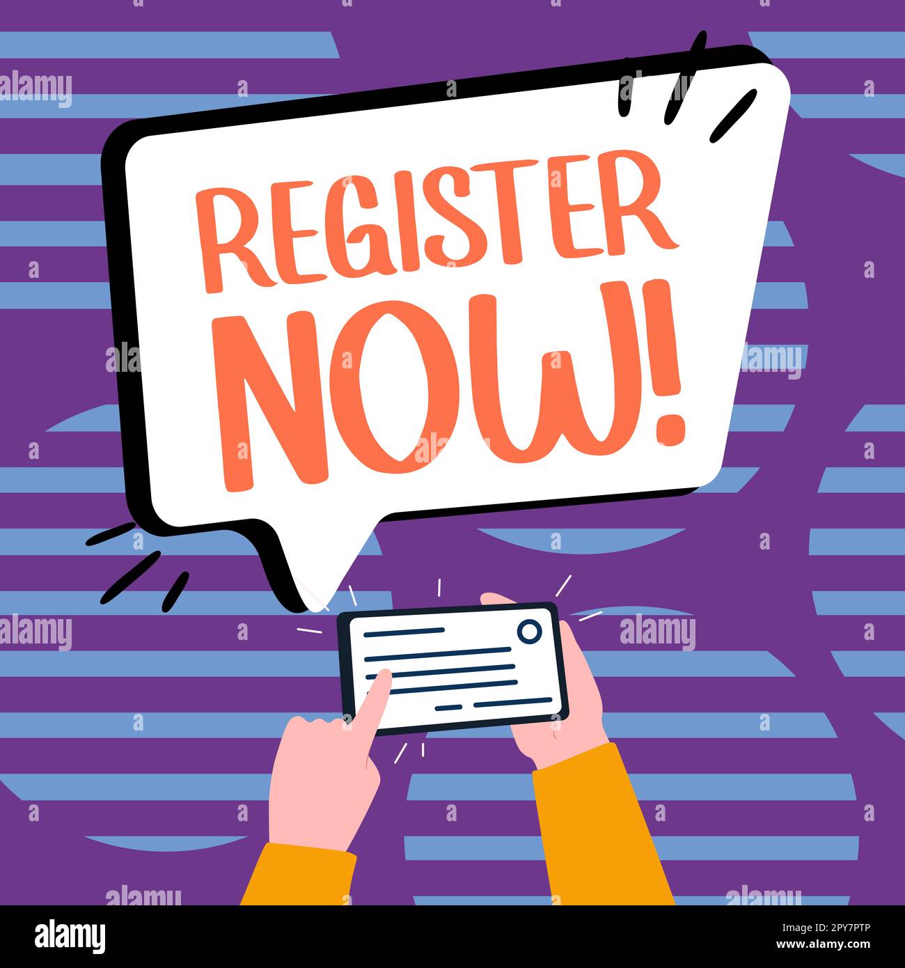 Text sign showing Register Now. Word for Name in an Official List ...