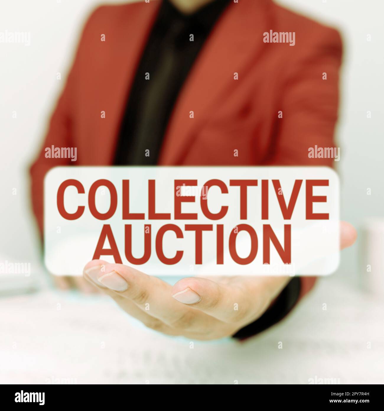 Conceptual caption Collective Auction. Business overview Gathering and ...