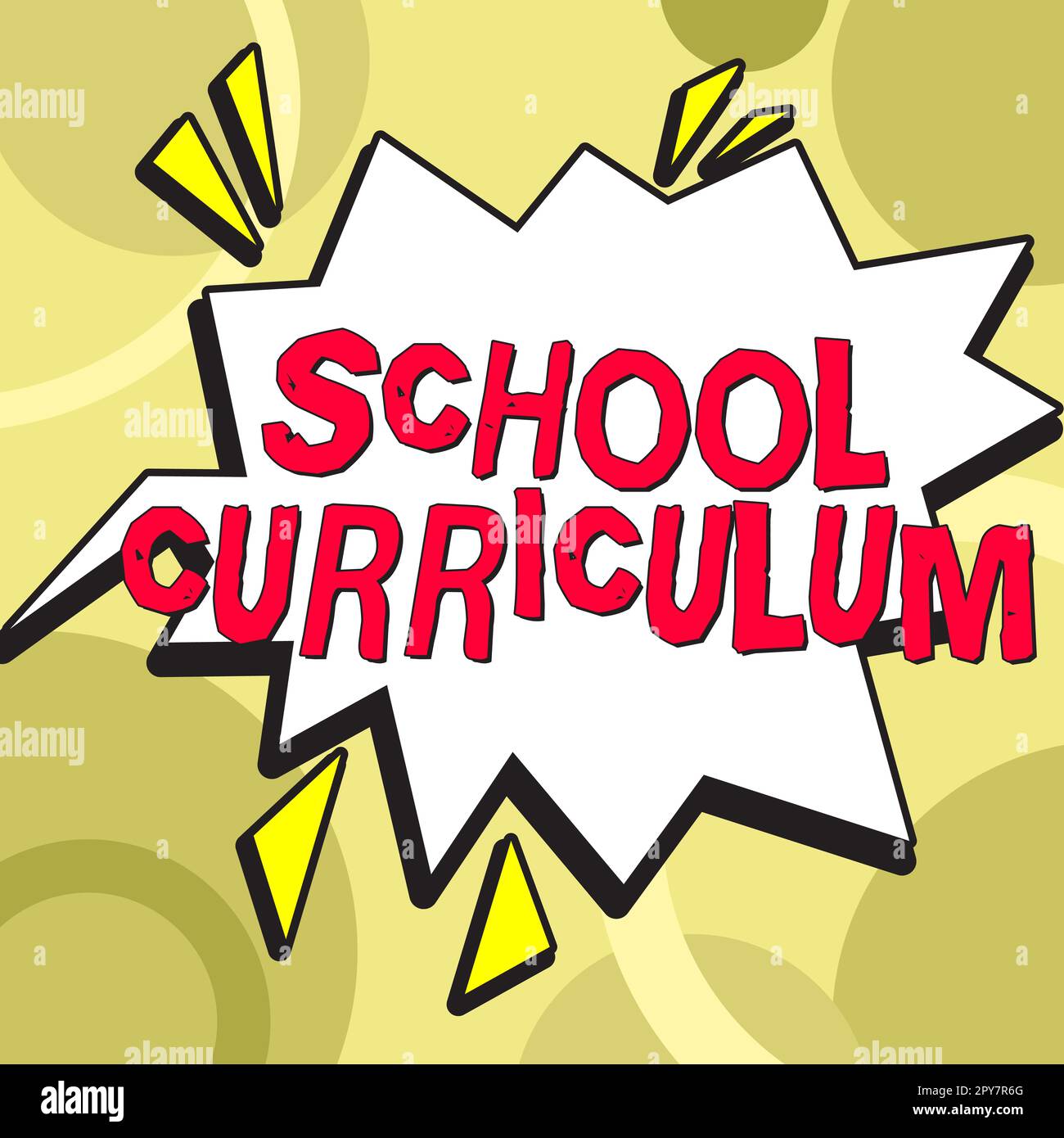 Hand writing sign School Curriculum. Word Written on designed to ...