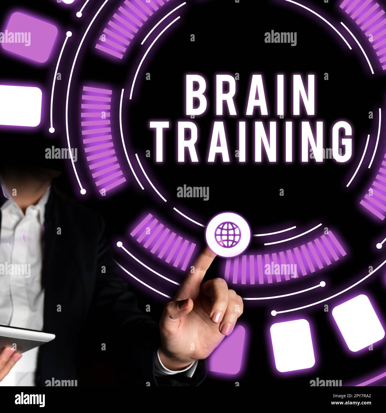 Conceptual caption Brain Training. Concept meaning mental activities to ...