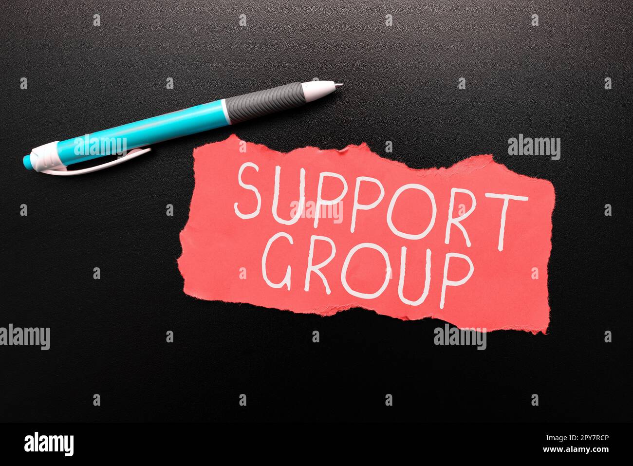 Text caption presenting Support Group. Concept meaning number of people ...
