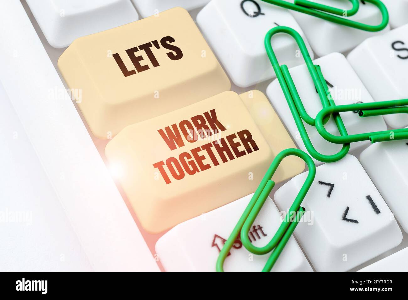 Conceptual display Let's Work Together. Conceptual photo Unite and Join ...