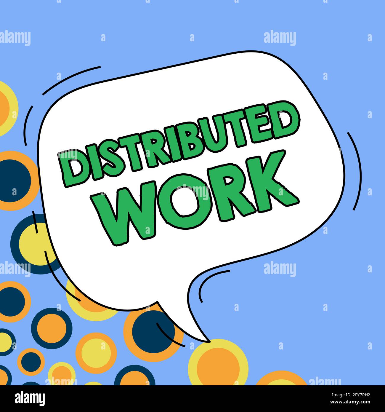 Hand writing sign Distributed Work. Internet Concept practiced by enterprises using network ...