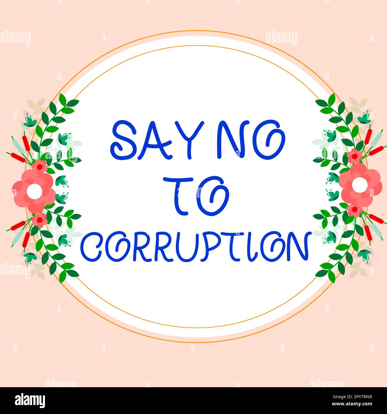 Text sign showing Say No To Corruption. Business showcase Introducing ...